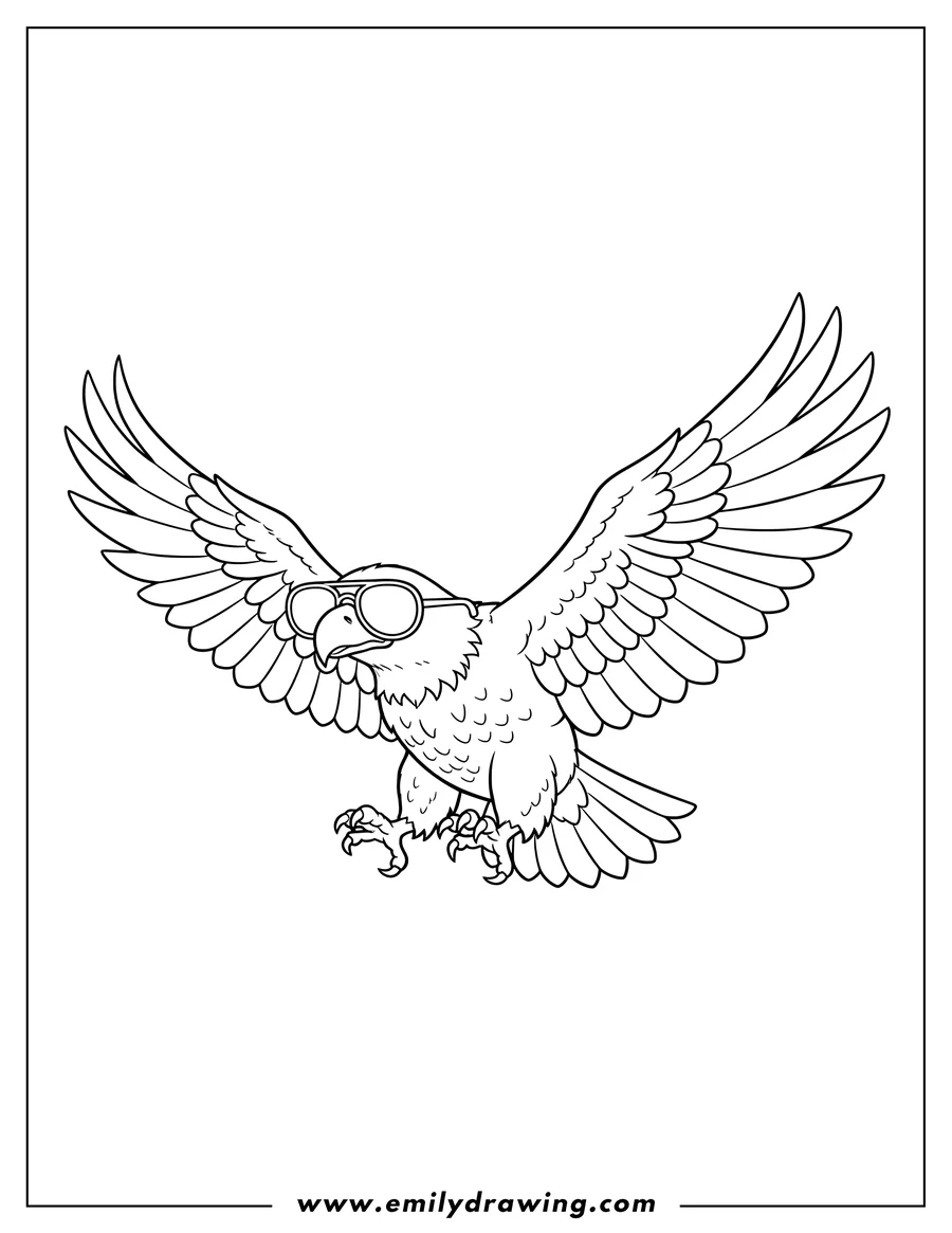 Bald Eagle Coloring Pages - Emily Drawing