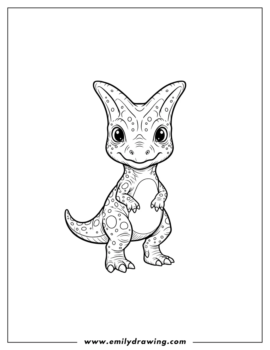 Dilophosaurus Coloring Pages - Emily Drawing