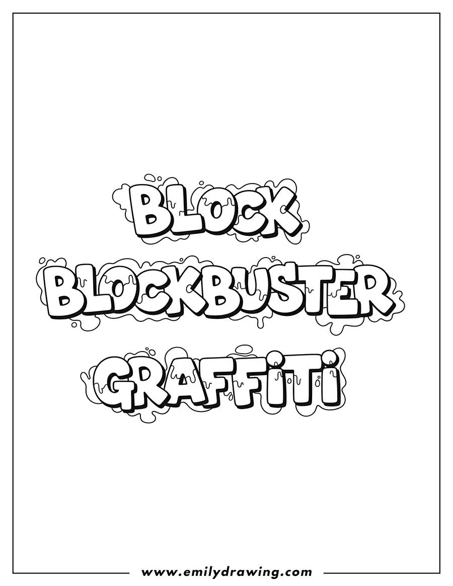 Graffiti Coloring Pages - Emily Drawing