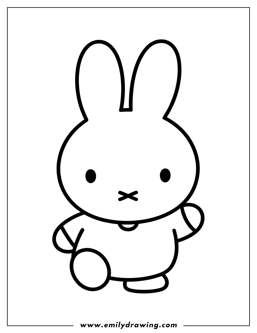 Miffy Coloring Pages - Emily Drawing