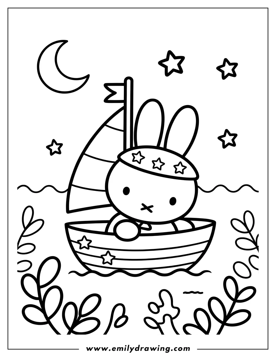 Miffy Coloring Pages - Emily Drawing