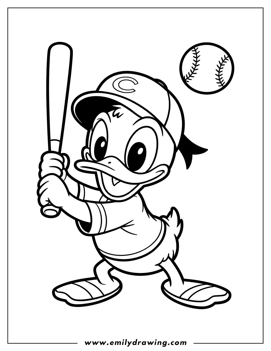Donald Duck Coloring Pages - Emily Drawing