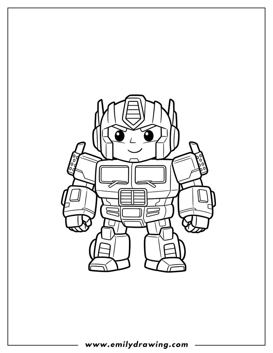 Optimus Prime Coloring Pages - Emily Drawing
