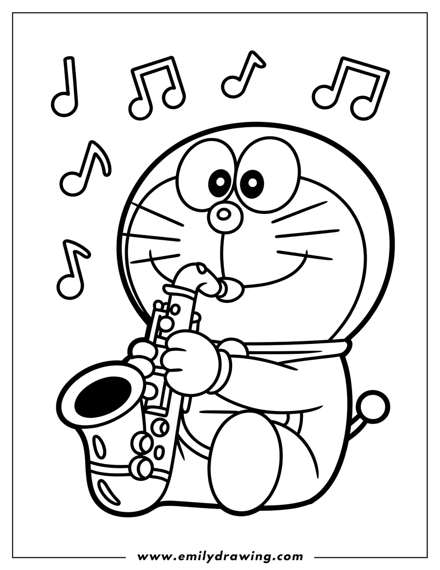 Doraemon Coloring Pages - Emily Drawing