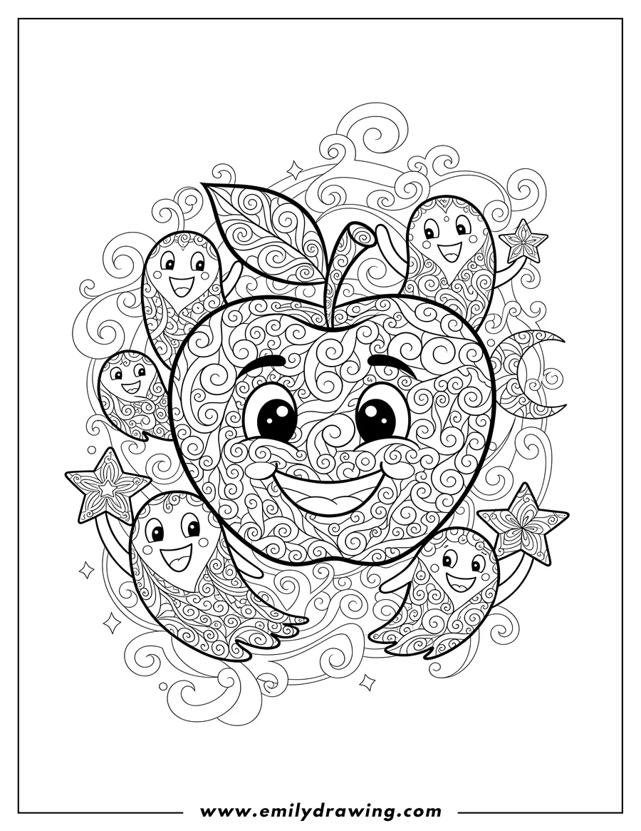 Zentangle Coloring Pages - Emily Drawing