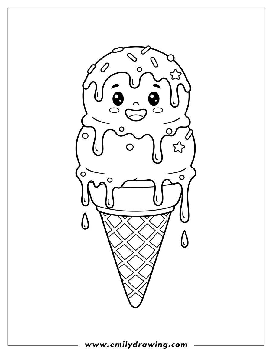 Cute Coloring Pages - Emily Drawing