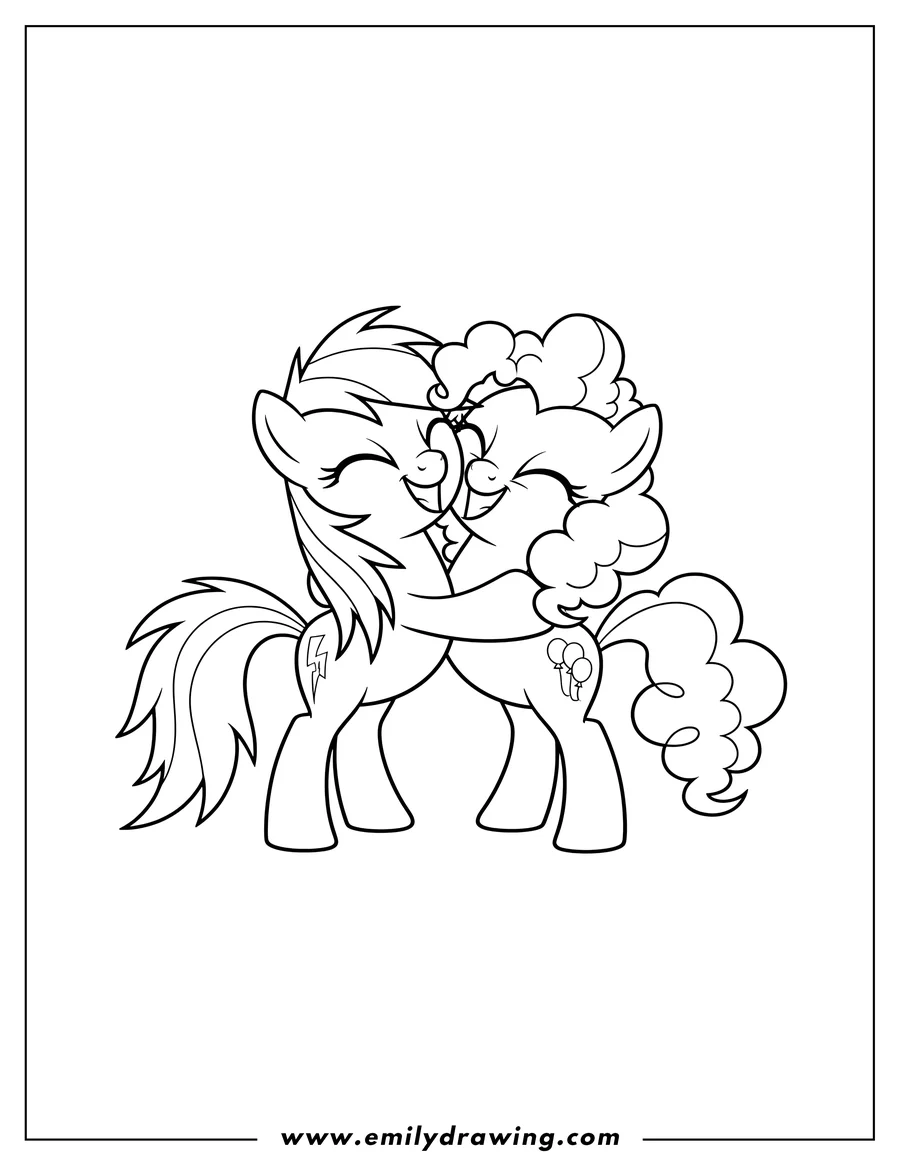 Pinkie Pie Coloring Pages - Emily Drawing