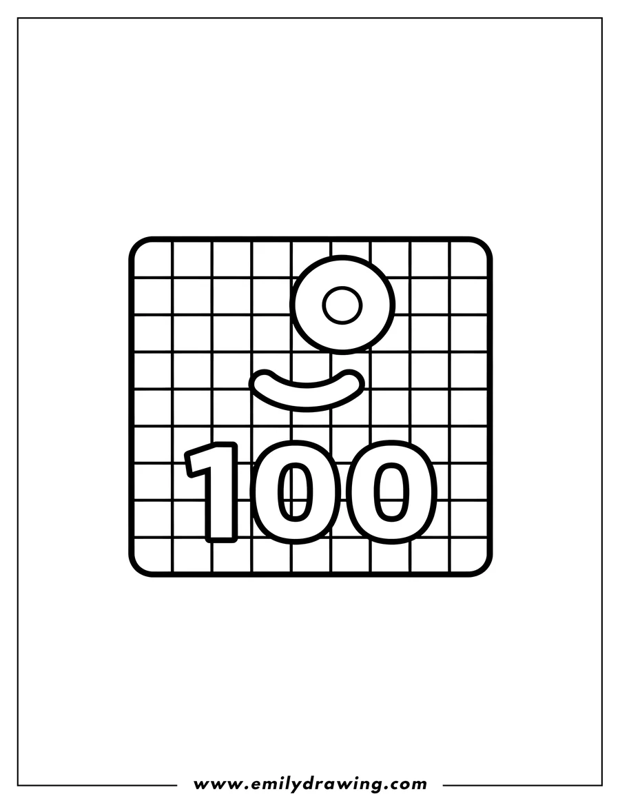 Numberblocks Coloring Pages - Emily Drawing