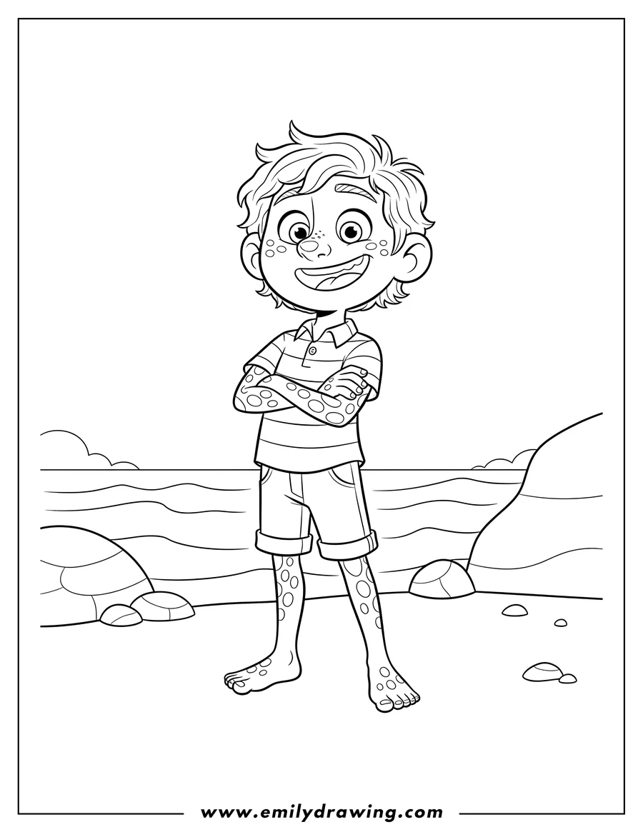 Luca Coloring Pages - Emily Drawing