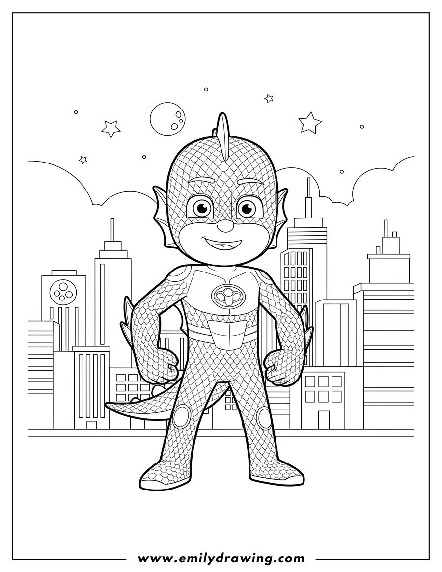 Pj Masks Coloring Pages - Emily Drawing