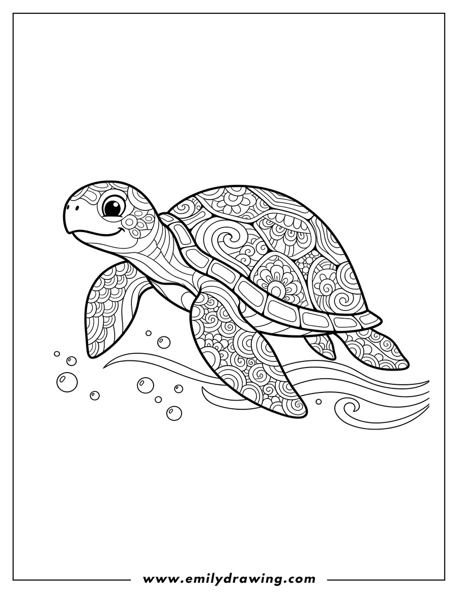 Zentangle Coloring Pages - Emily Drawing