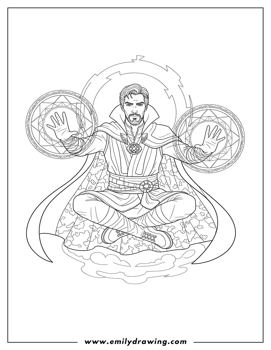 Doctor Strange Coloring Pages - Emily Drawing