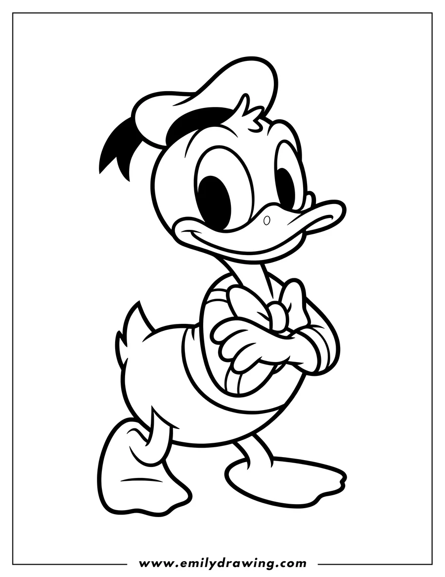 Donald Duck Coloring Pages - Emily Drawing
