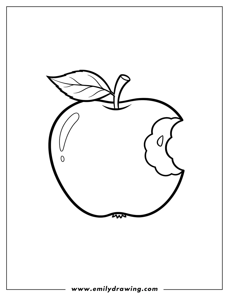 Apple Coloring Pages - Emily Drawing