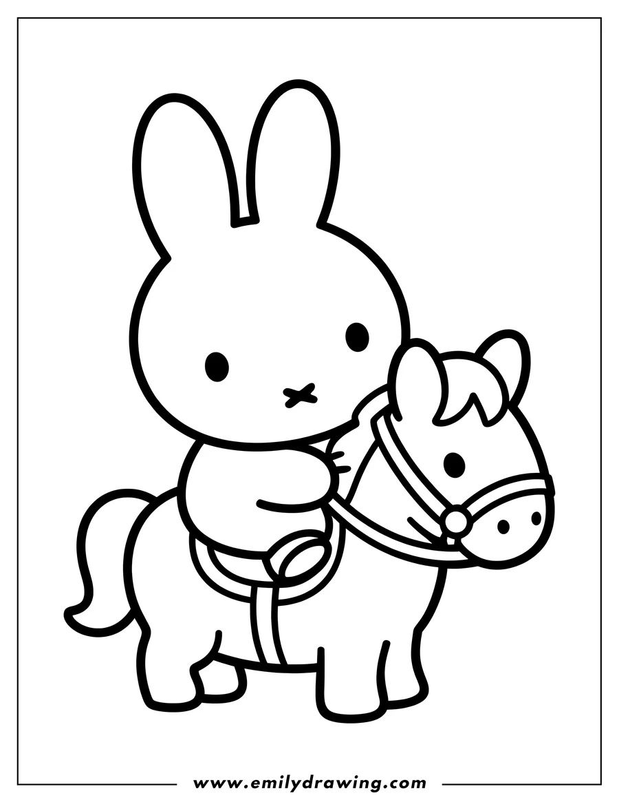 Miffy Coloring Pages - Emily Drawing