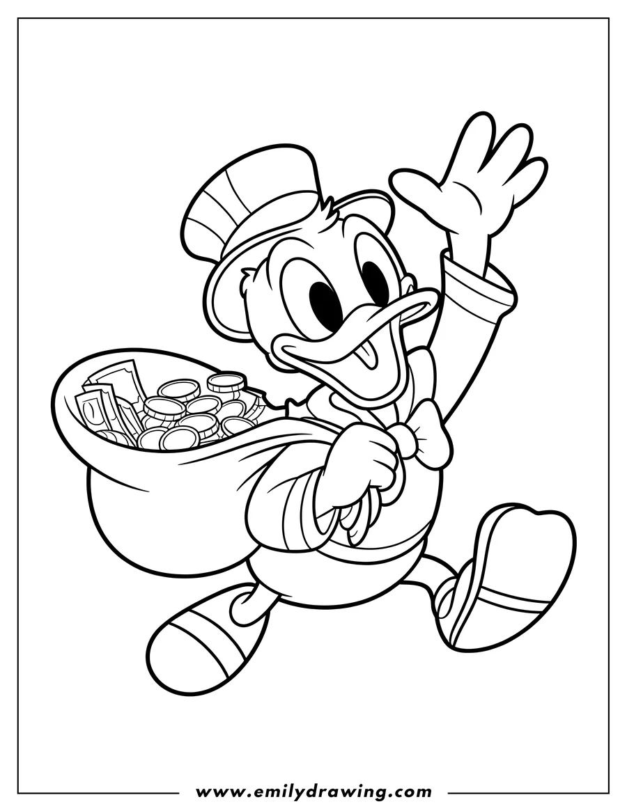 Donald Duck Coloring Pages - Emily Drawing
