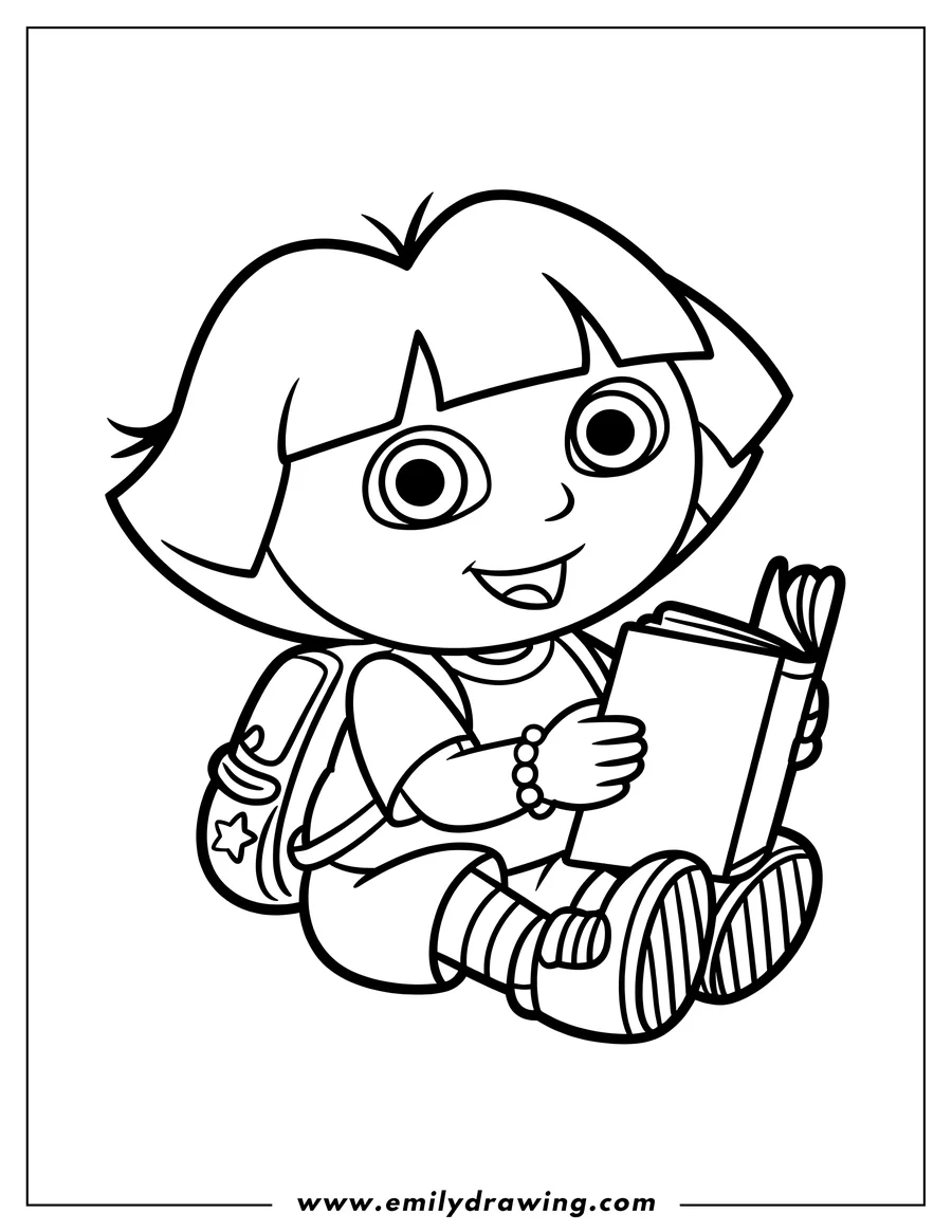 Dora The Explorer Coloring Pages - Emily Drawing