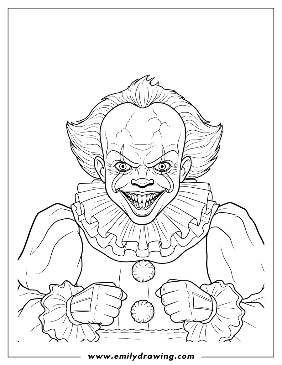 Pennywise Coloring Pages - Emily Drawing