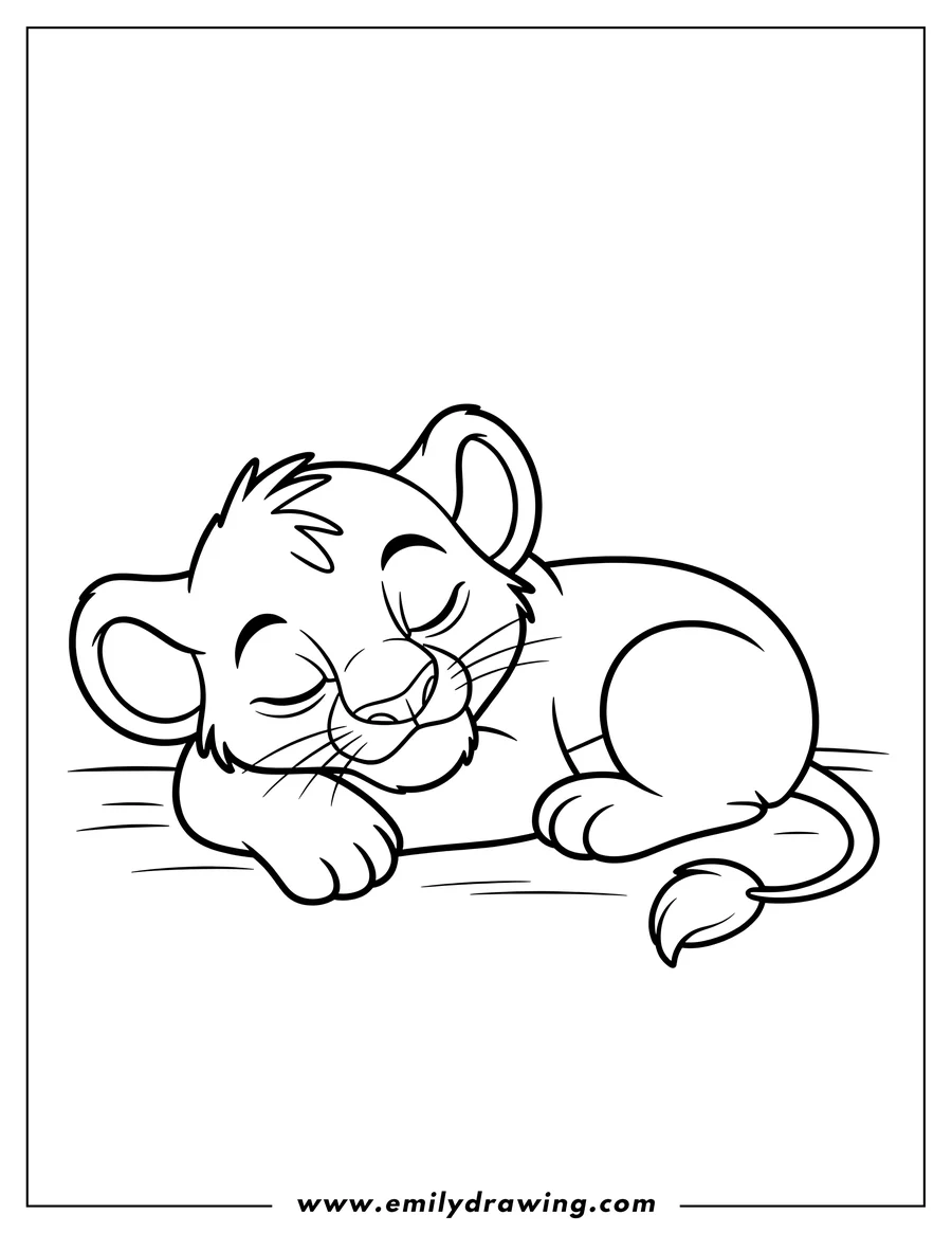Lion King Coloring Pages - Emily Drawing