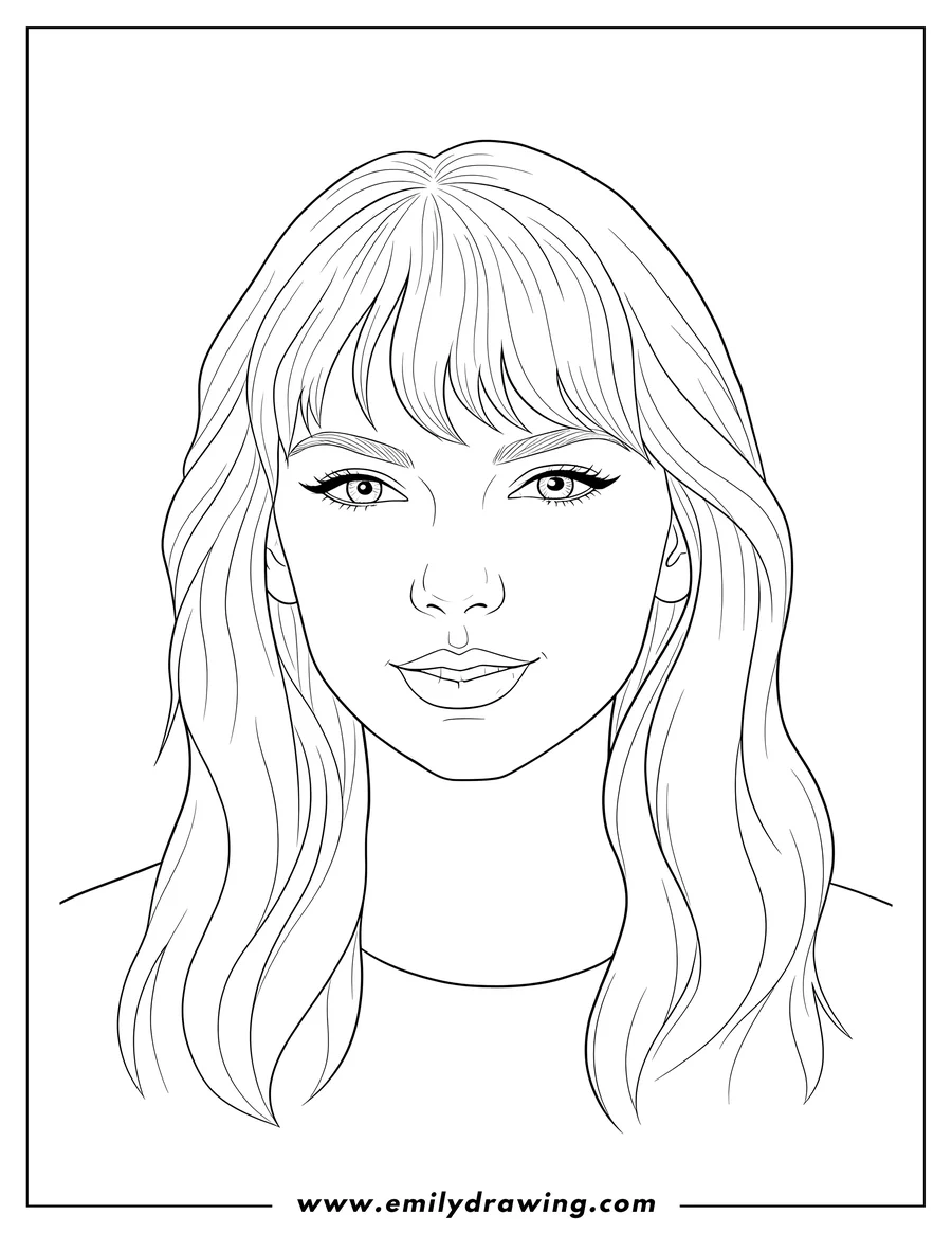 Taylor Swift Coloring Pages - Emily Drawing