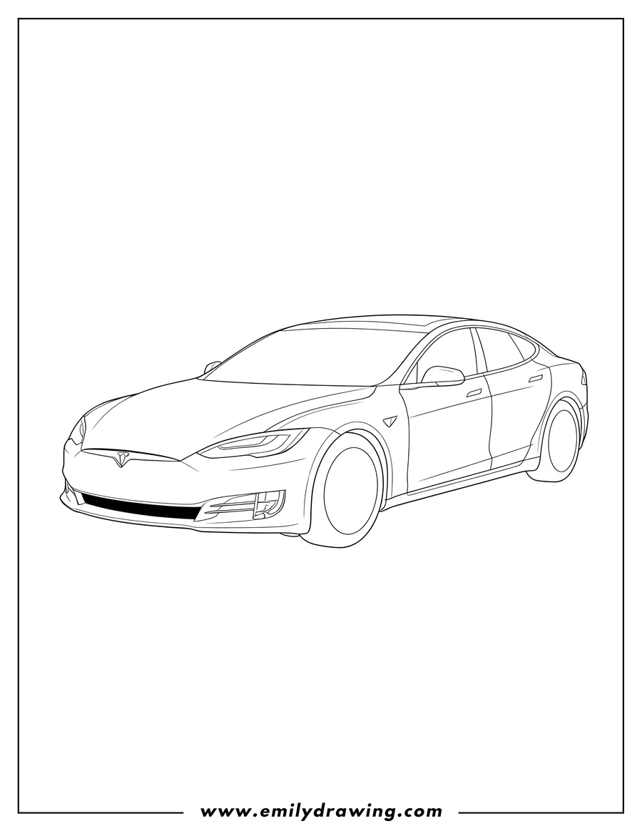 Tesla Coloring Pages - Emily Drawing