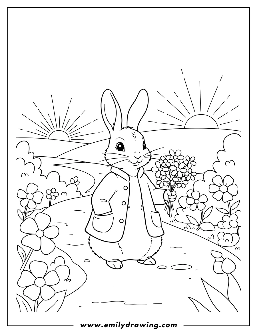 Peter Rabbit Coloring Pages - Emily Drawing