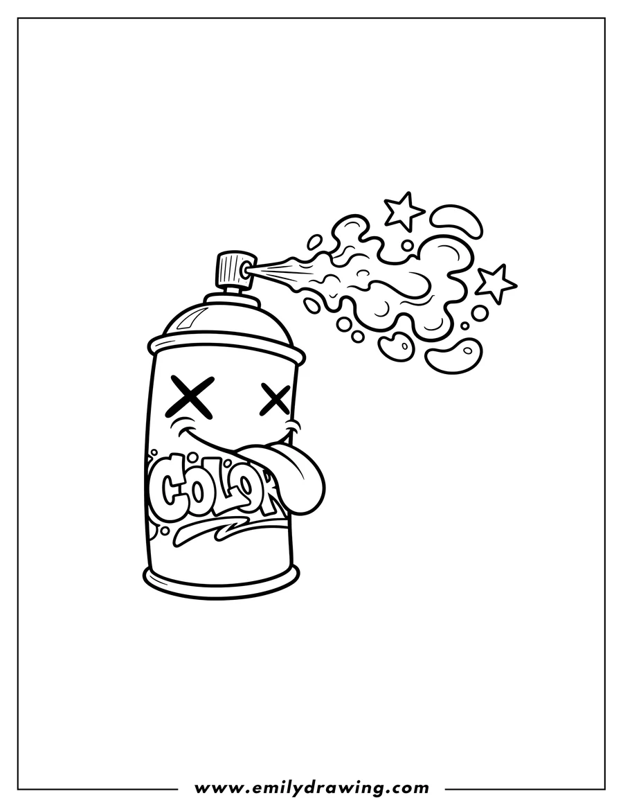 Graffiti Coloring Pages - Emily Drawing