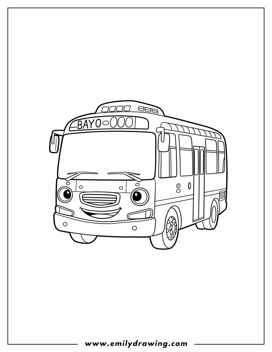 Tayo Coloring Pages - Emily Drawing