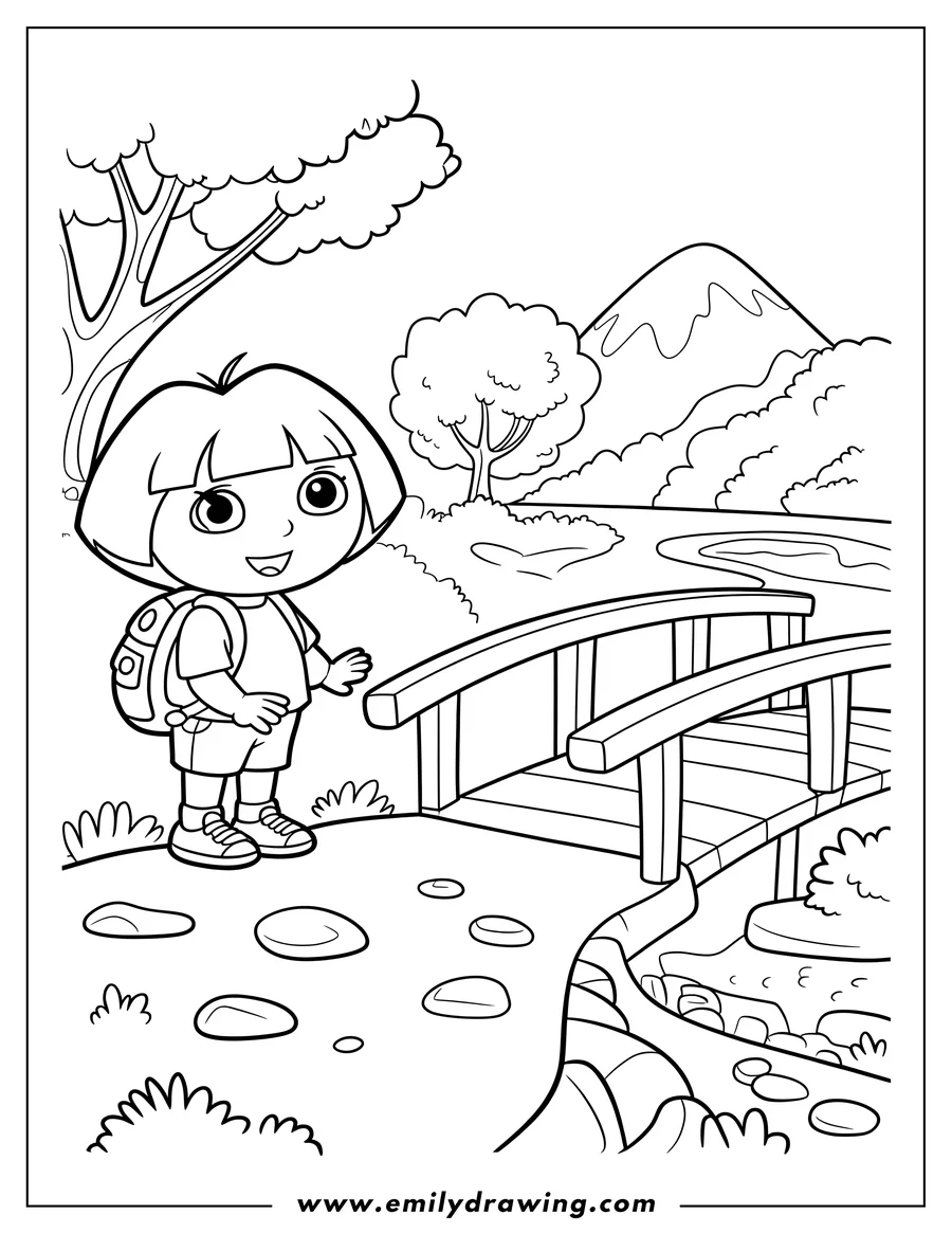Dora The Explorer Coloring Pages - Emily Drawing