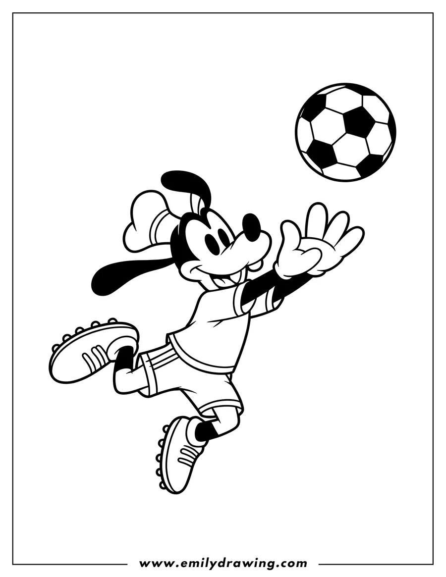 goofy Coloring Pages - Emily Drawing