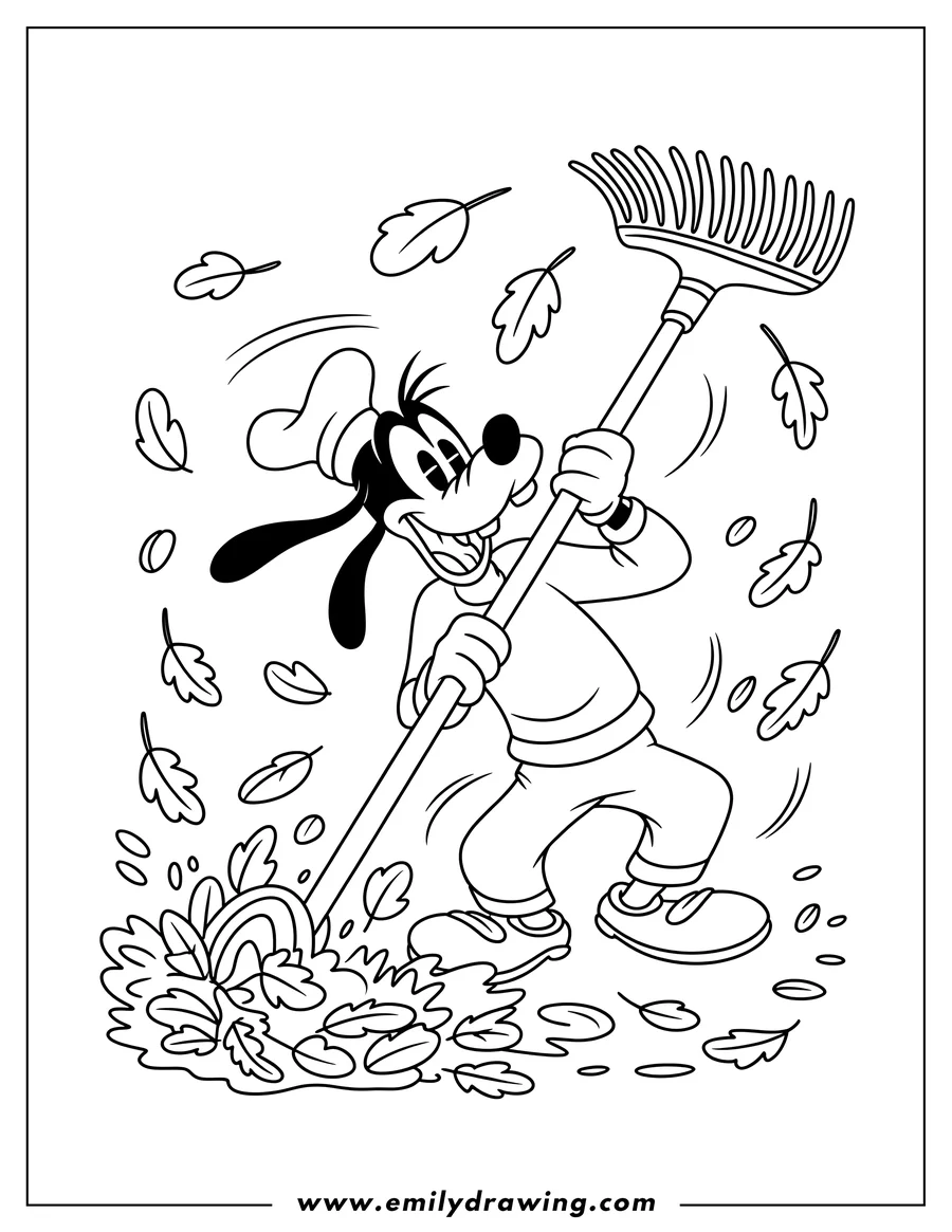 goofy Coloring Pages - Emily Drawing