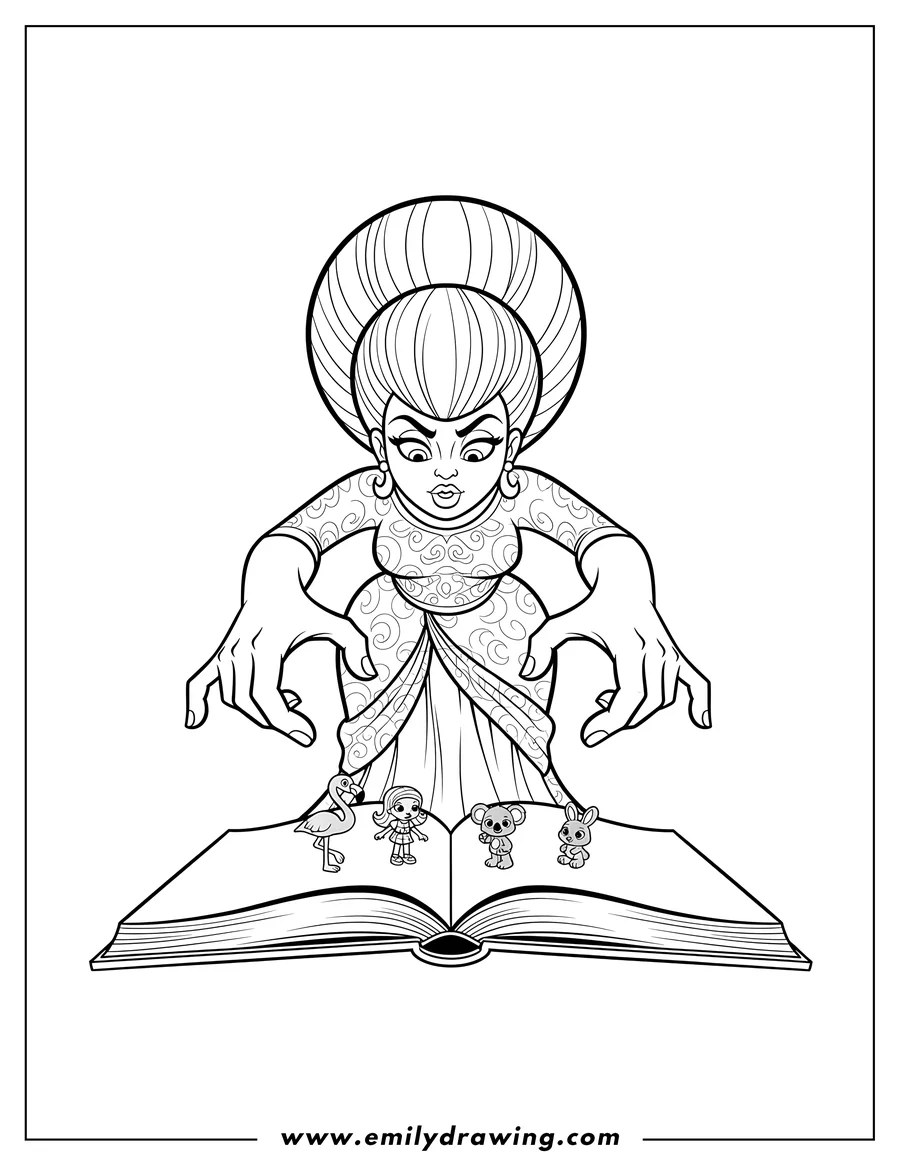 Polly Pocket Coloring Pages - Emily Drawing