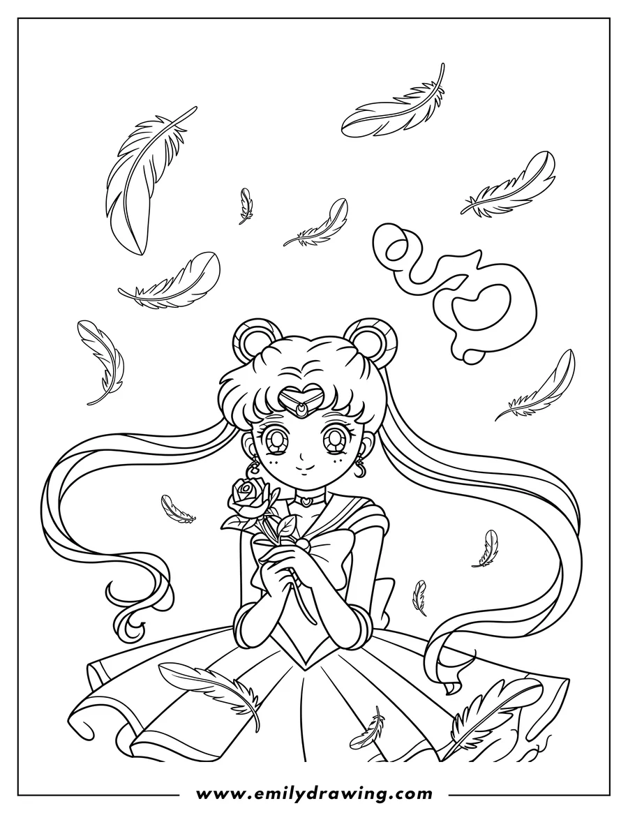 Sailor Moon Coloring Pages - Emily Drawing