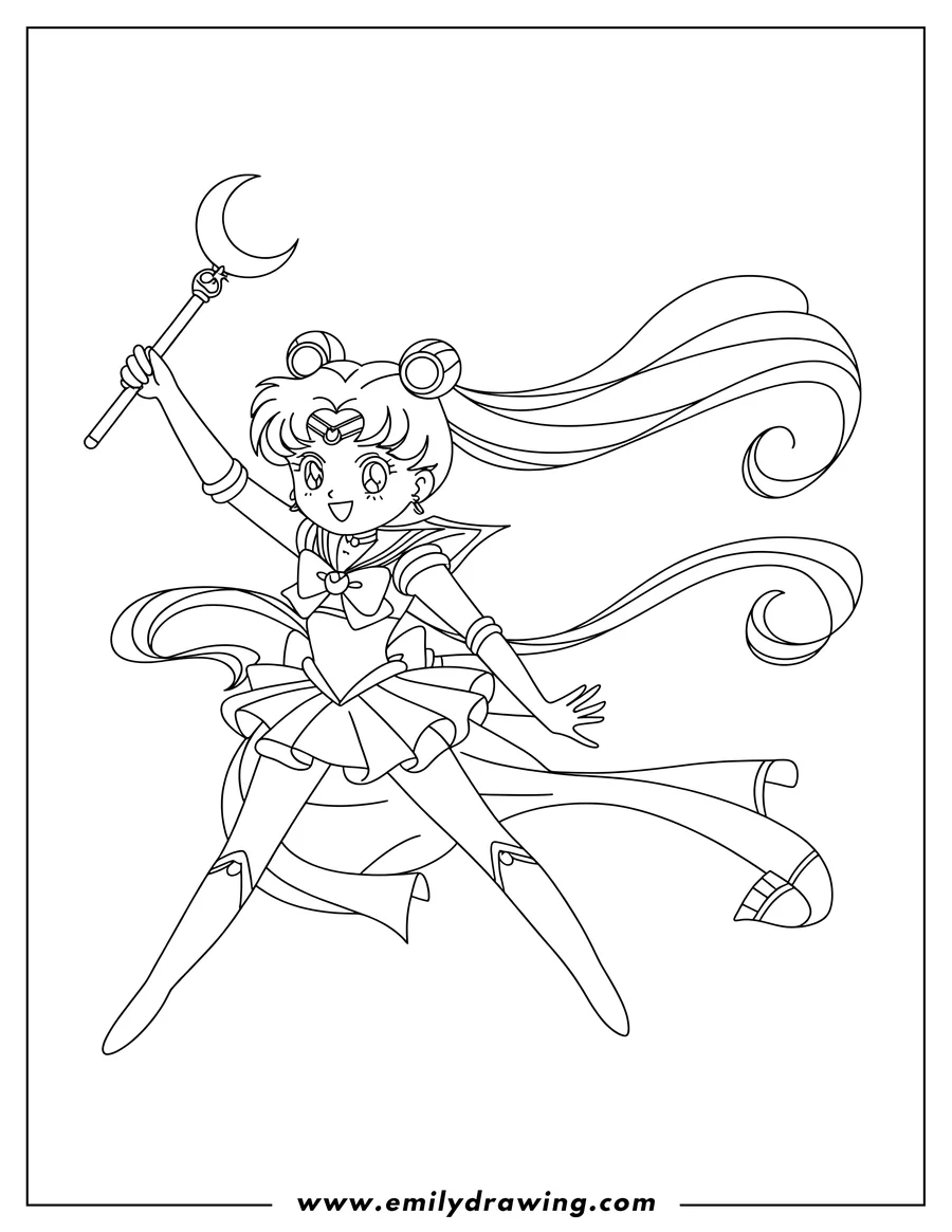 Sailor Moon Coloring Pages - Emily Drawing