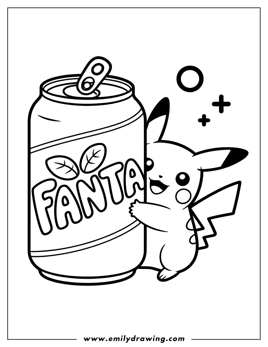 Soda Pop Coloring Pages - Emily Drawing