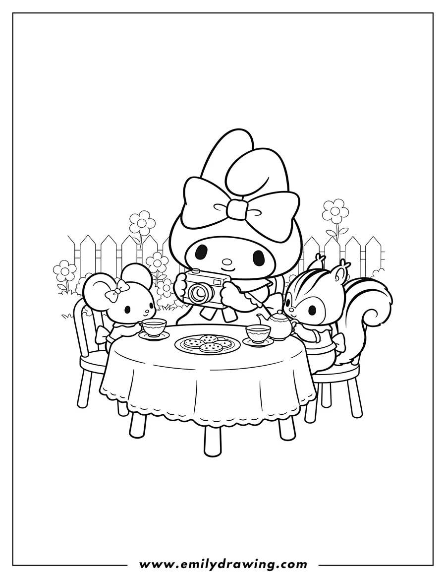 My Melody Coloring Pages - Emily Drawing