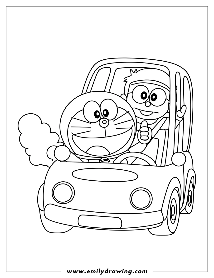 Doraemon Coloring Pages - Emily Drawing