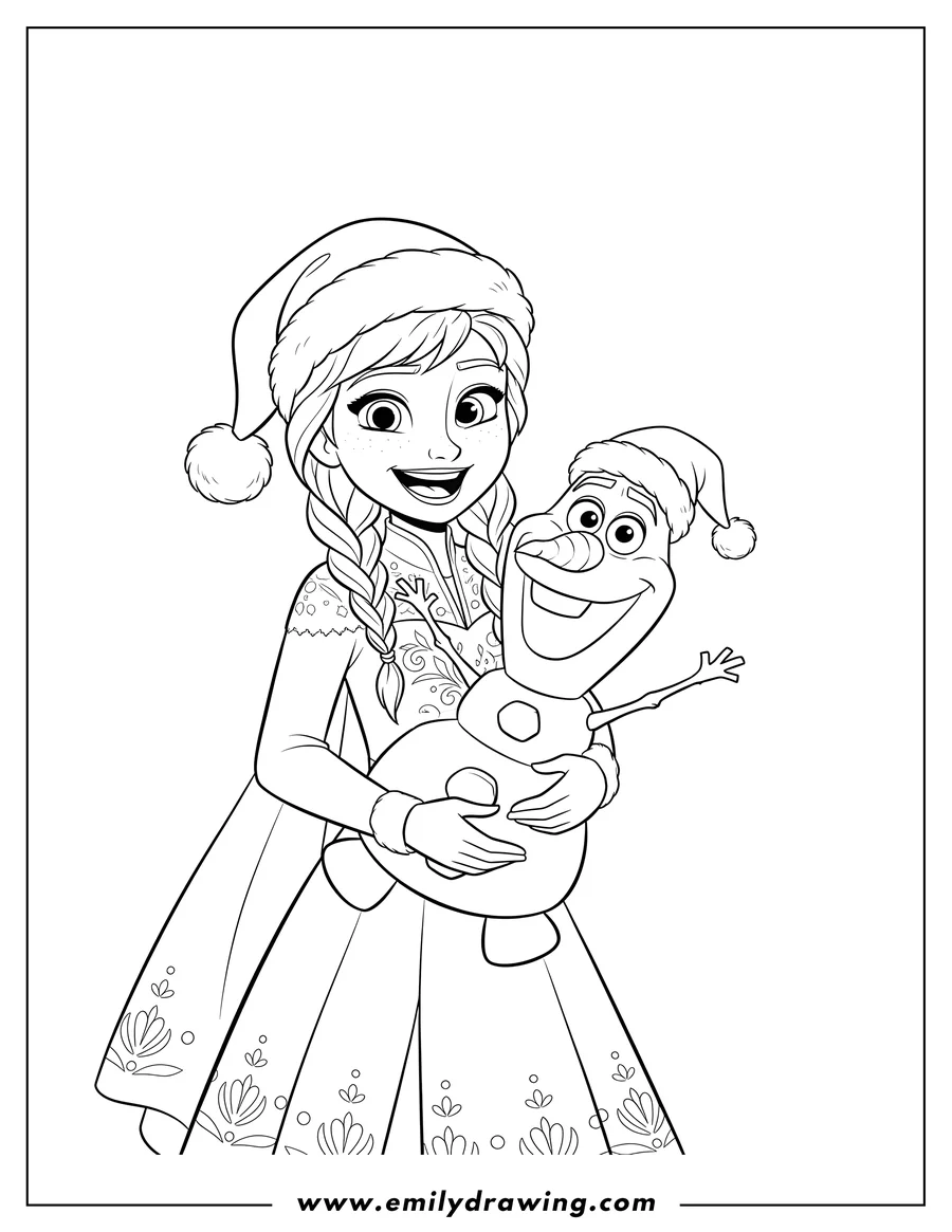 Anna Coloring Pages - Emily Drawing