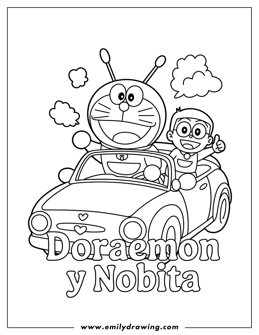 Doraemon Coloring Pages - Emily Drawing