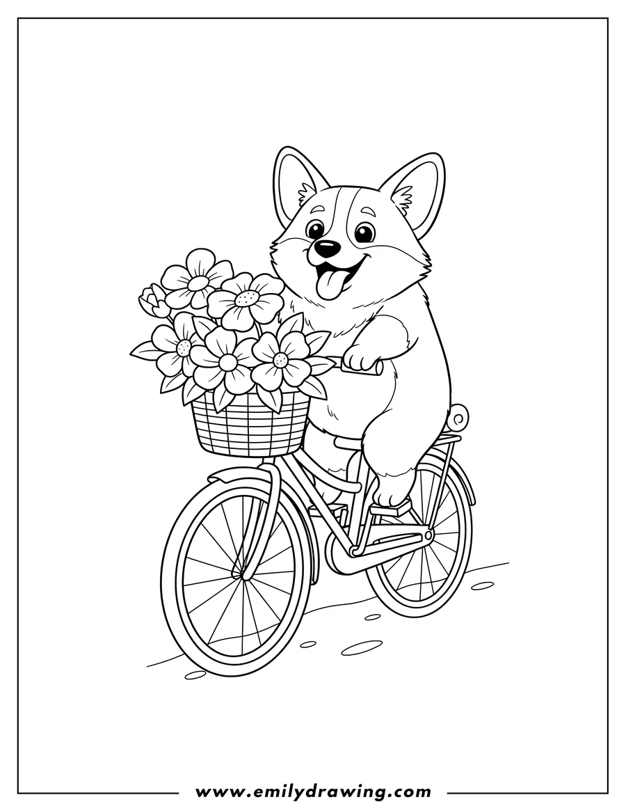 Corgi Coloring Pages - Emily Drawing