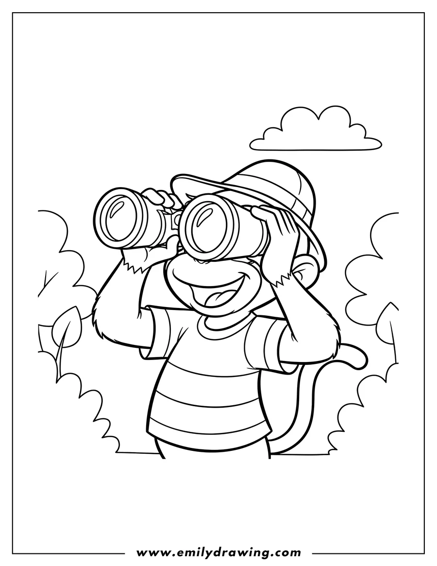 Curious George Coloring Pages - Emily Drawing