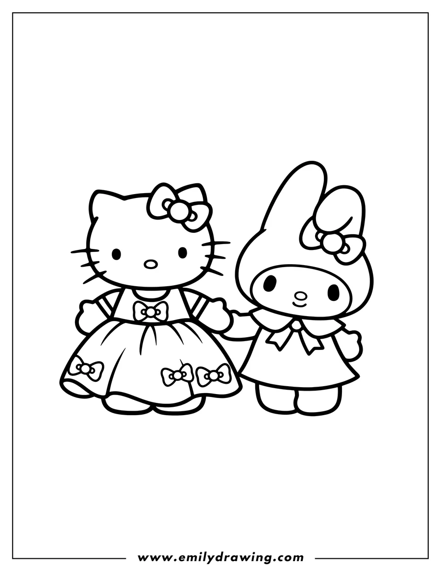 My Melody Coloring Pages - Emily Drawing