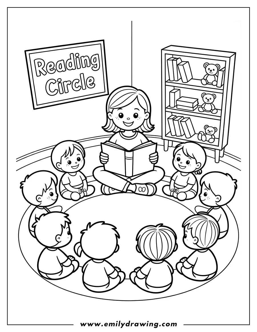 Teacher Coloring Pages - Emily Drawing
