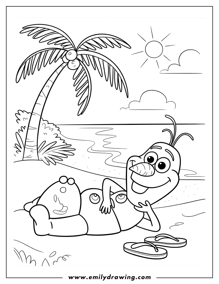 Olaf Coloring Pages - Emily Drawing