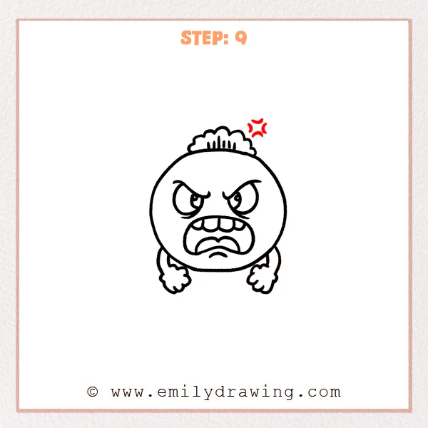 How to Draw an Angry Face - Emily Drawing
