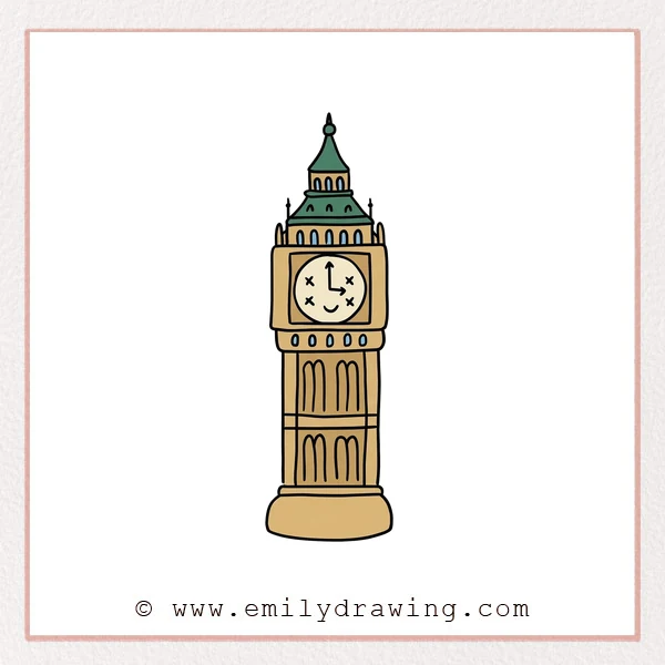 How to Draw a Big Ben - Emily Drawing