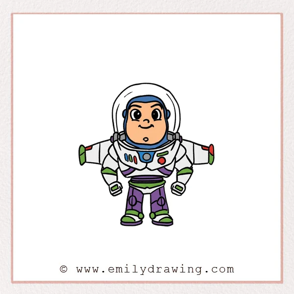 How to Draw a Buzz Lightyear - Emily Drawing