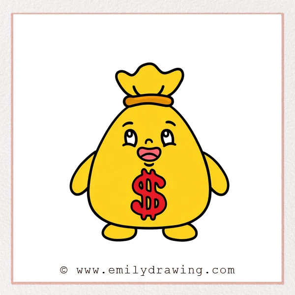 How to Draw a Cartoon Money - Emily Drawing