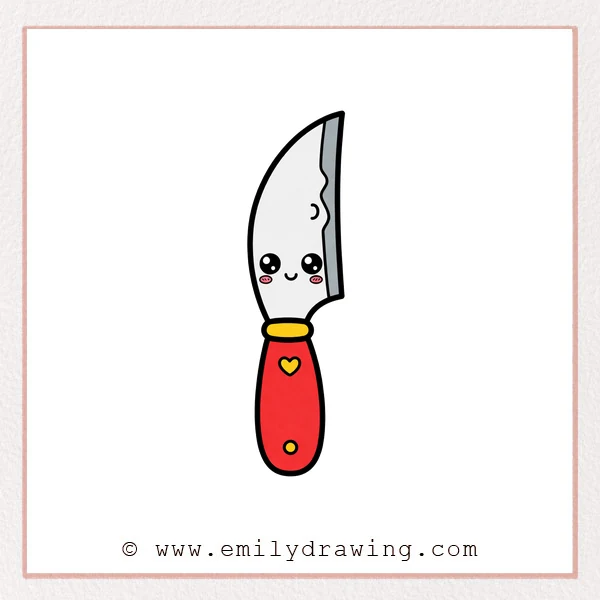 How to Draw a Cartoon Knife - Emily Drawing